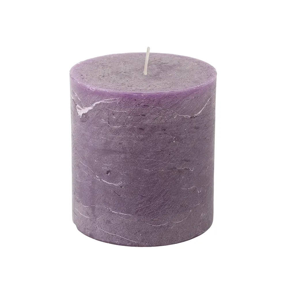 Grand Illusions Rustic Pillar Candle Amethyst 7cm x 7.5cm - Groves ...