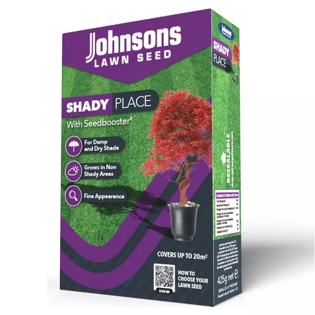 Johnsons Shady Place Lawn Seed 425g - Groves Nurseries & Garden Centre