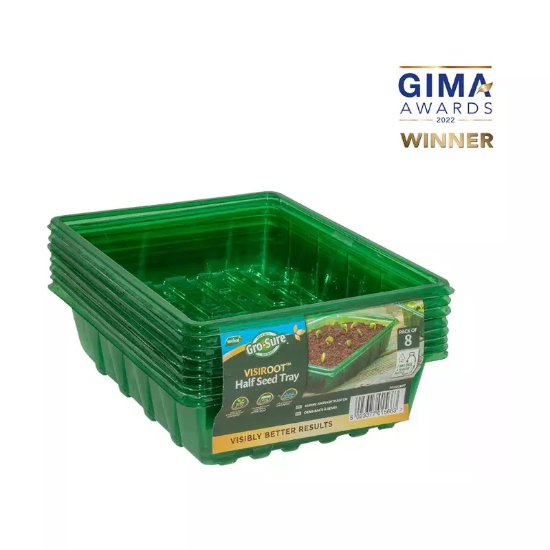 Gro-Sure Visiroot Half Seed Tray 8 pk - Groves Nurseries & Garden Centre